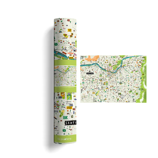 MAPA ILUSTRADO SANTIAGO URBANO | LA TIENDA NACIONAL