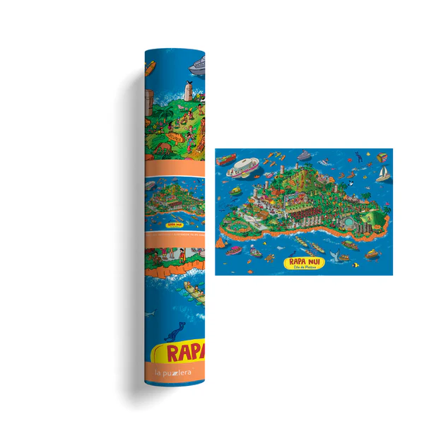MAPA ILUSTRADO RAPA NUI / ISLA DE PASCUA | LA TIENDA NACIONAL